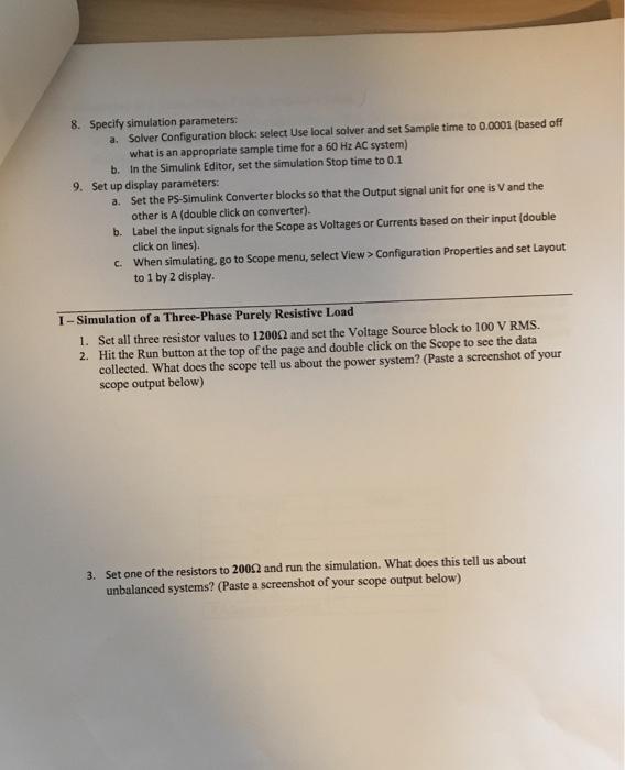 PRE-LAB Assignment: I-Setting up Simscape 1. Open | Chegg.com