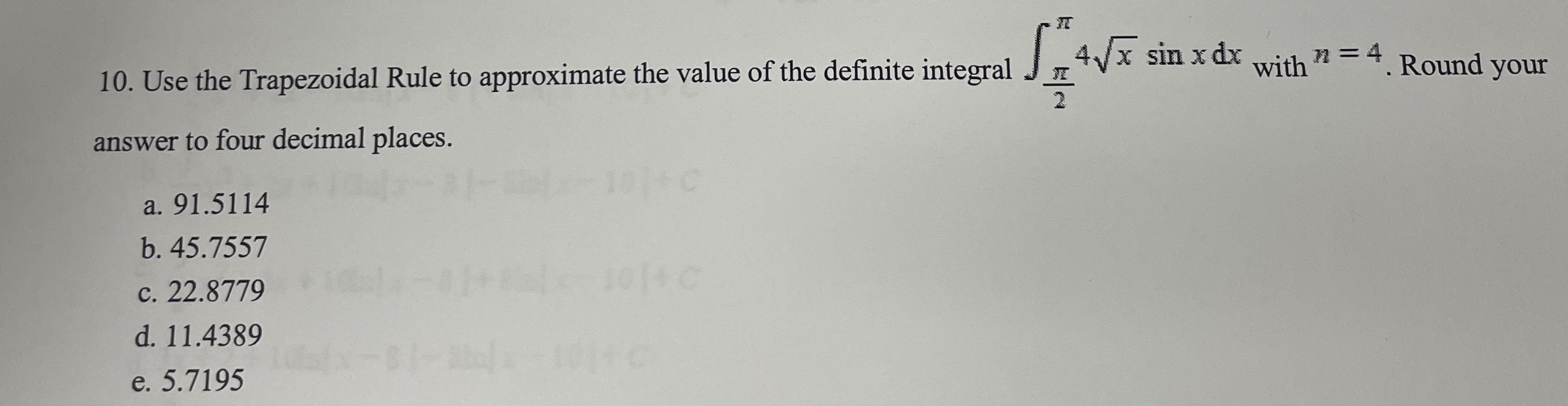 Solved Use the Trapezoidal Rule to approximate the value of | Chegg.com