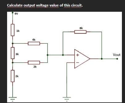 Solved Calculate output voltage value of this circuit. | Chegg.com