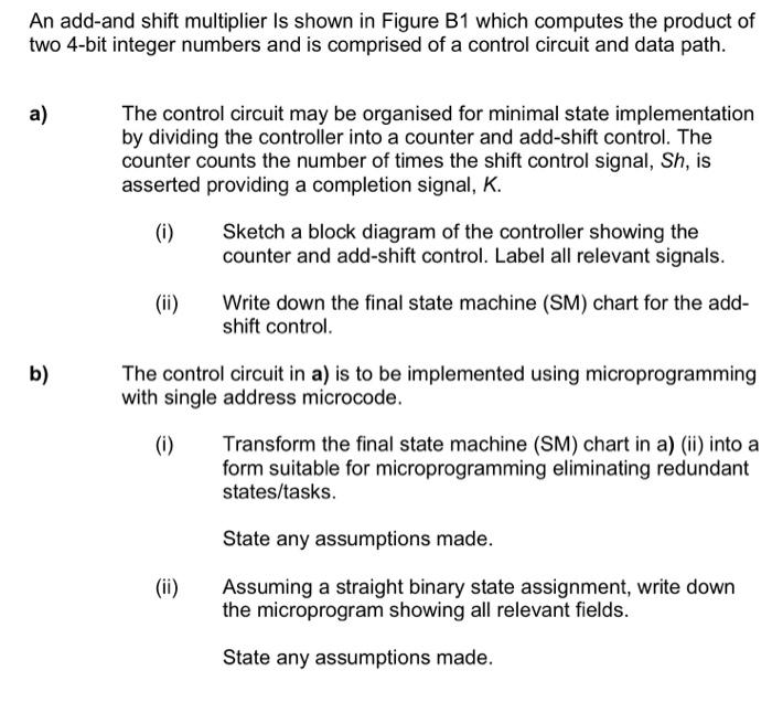 An add-and shift multiplier Is shown in Figure B1 | Chegg.com