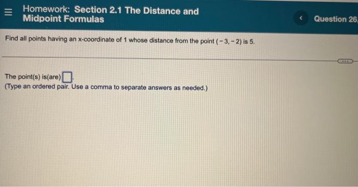 Solved Find all points having an x-coordinate of 1 whose | Chegg.com