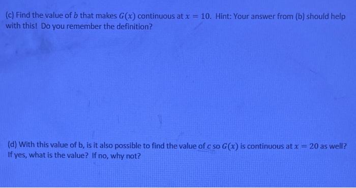 Solved Continuity and Piecewise Defined Functions: Many | Chegg.com