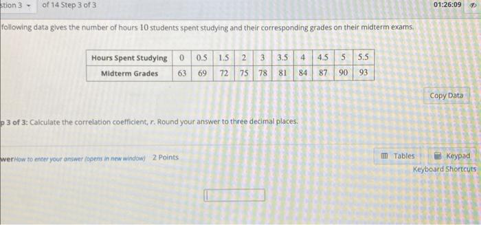 Solved following data gives the number of hours 10 students | Chegg.com
