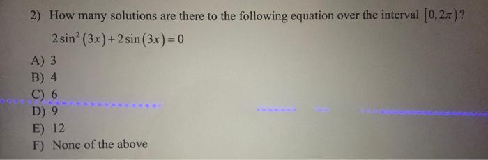 2) How many solutions are there to the following | Chegg.com