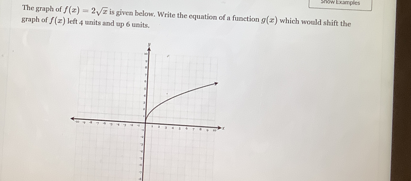 Solved Snow ExamplesThe graph of f(x)=2x2 ﻿is given below. | Chegg.com