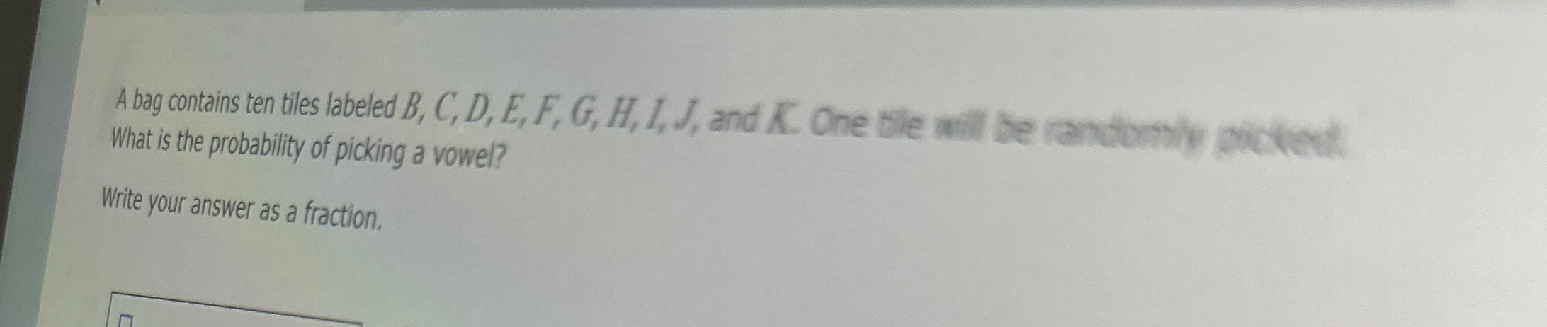 Solved A bag contains ten tiles labeled B,C,D,E,F,G,H,I,J, | Chegg.com