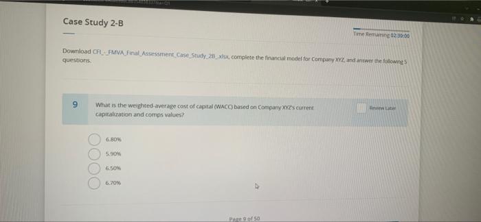 Case Study 2-B Time Reg 02:30:00 Download CR FMVA | Chegg.com