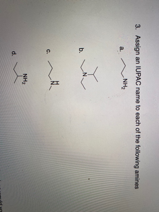 Solved 3. Assign an IUPAC name to each of the following | Chegg.com