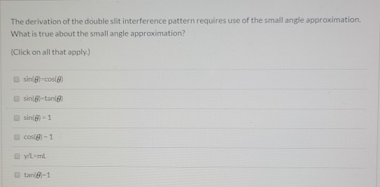 Solved The derivation of the double slit interference | Chegg.com