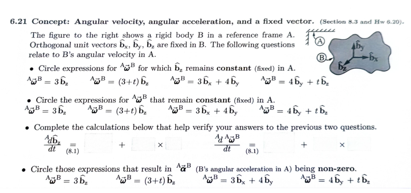 Solved 6.21 ﻿Concept: Angular velocity, angular | Chegg.com
