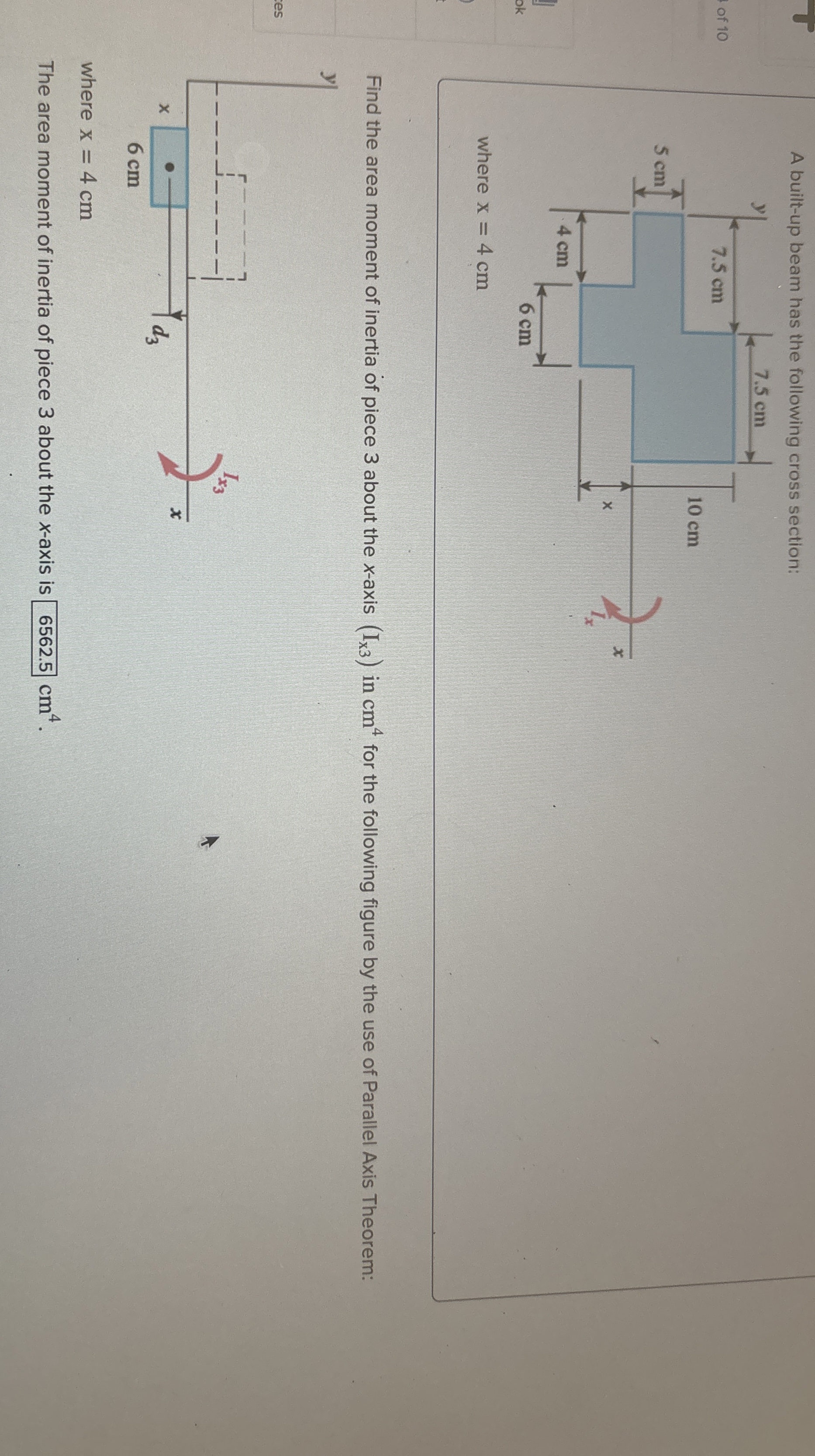 Solved Δ ﻿built-un heam has the following cross section:Find | Chegg.com
