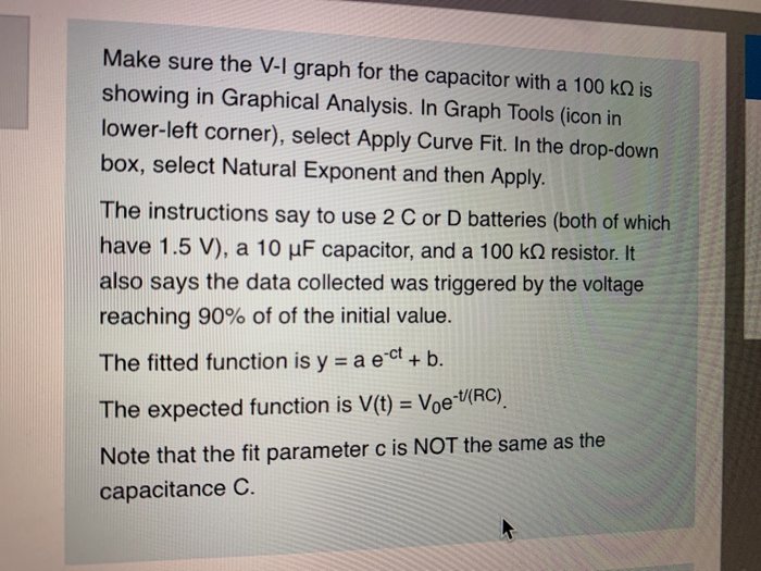 Solved Make sure the V-I graph for the capacitor with a 100 | Chegg.com