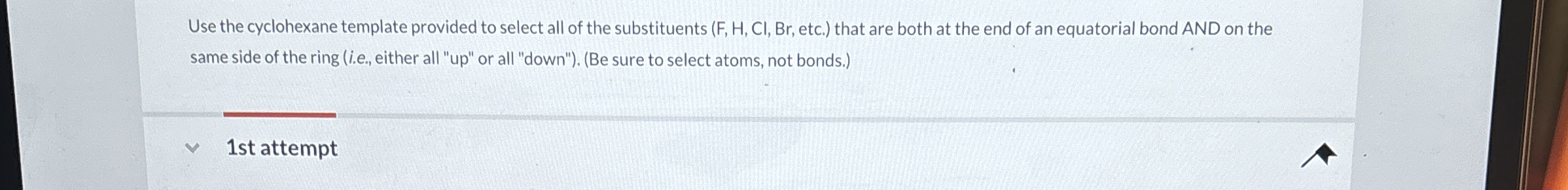 Use the cyclohexane template provided to select all | Chegg.com