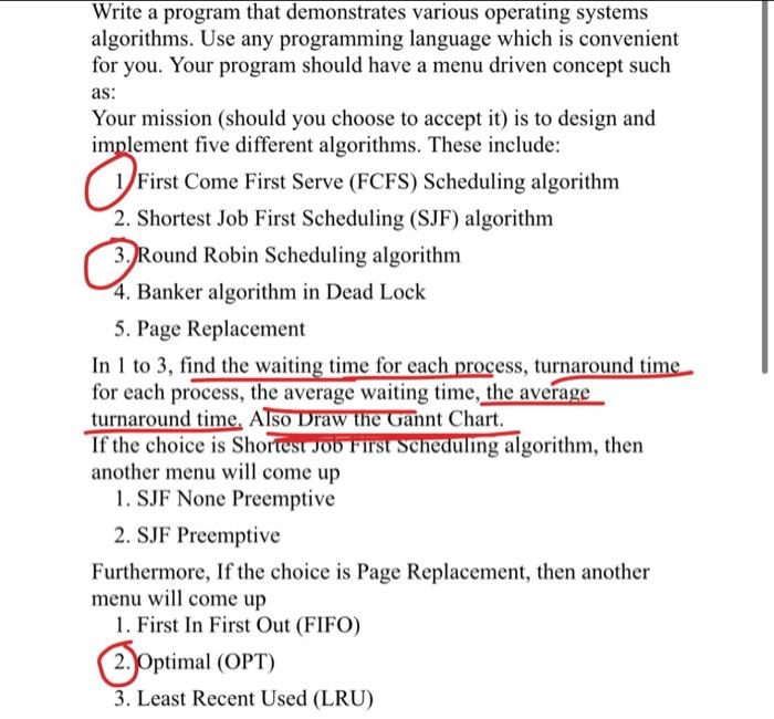 Solved Write a program that demonstrates various operating | Chegg.com