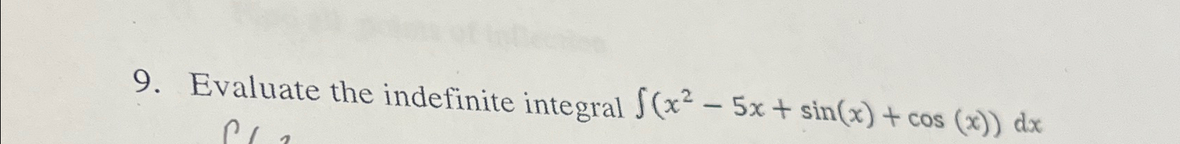 Solved Evaluate the indefinite integral | Chegg.com
