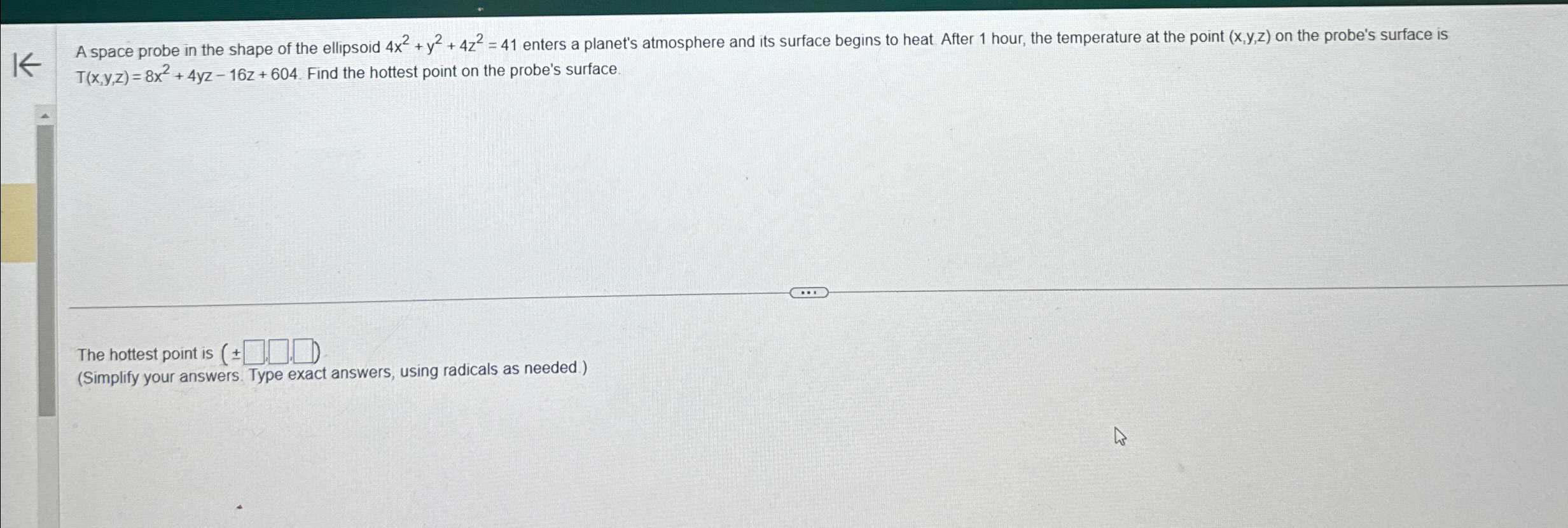 Solved A space probe in the shape of the ellipsoid | Chegg.com