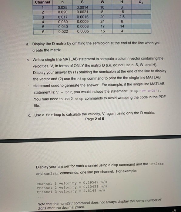 Solved 2. (25 Points) Manning's equation can be used to | Chegg.com
