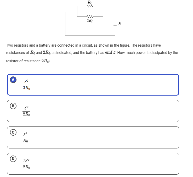 Solved Two resistors and a battery are connected in ﻿a | Chegg.com