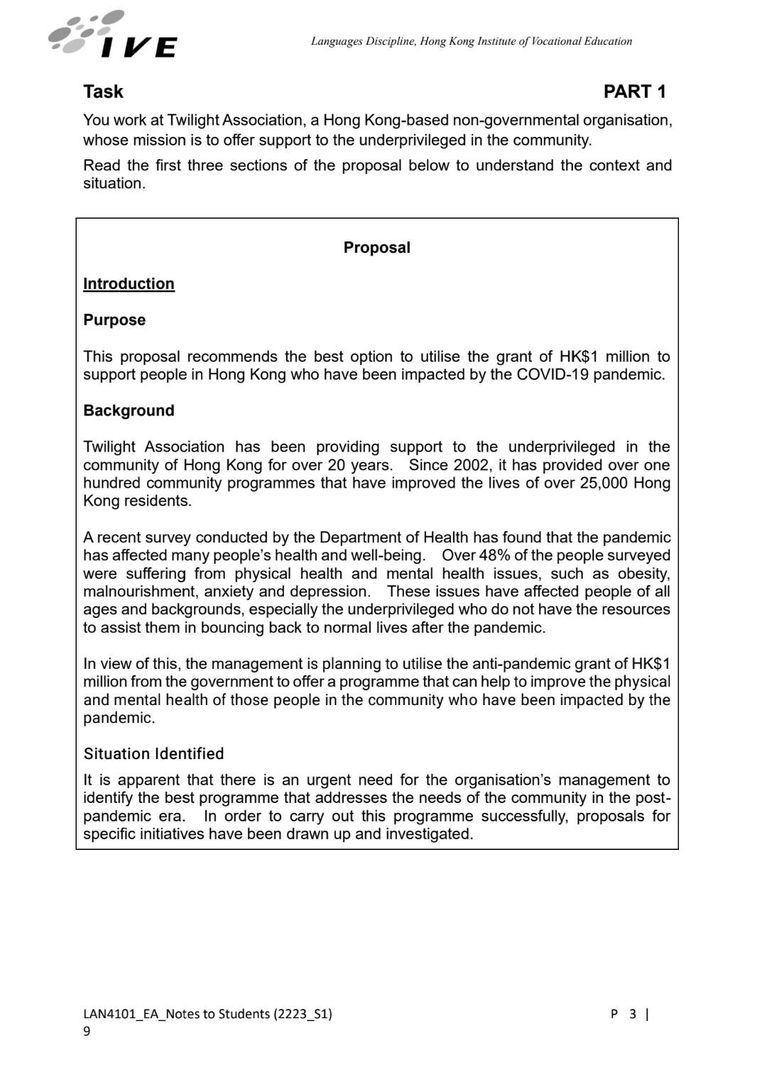 IVE Languages Discipline, Hong Kong Institute of | Chegg.com