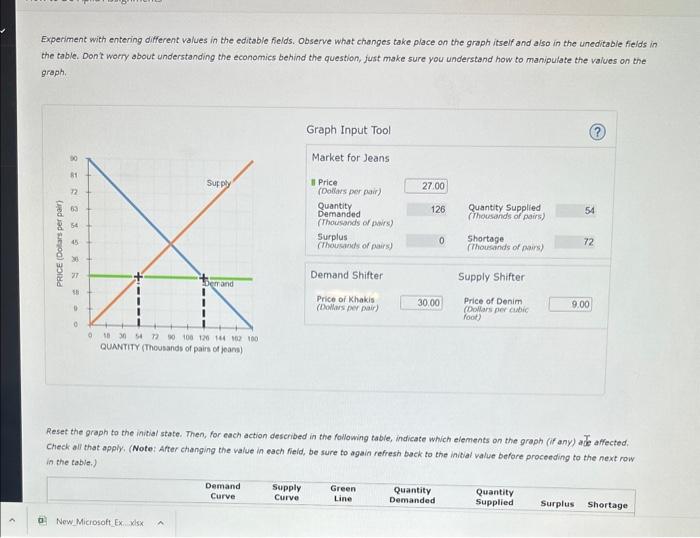 Solved Experiment with entering different values in the | Chegg.com