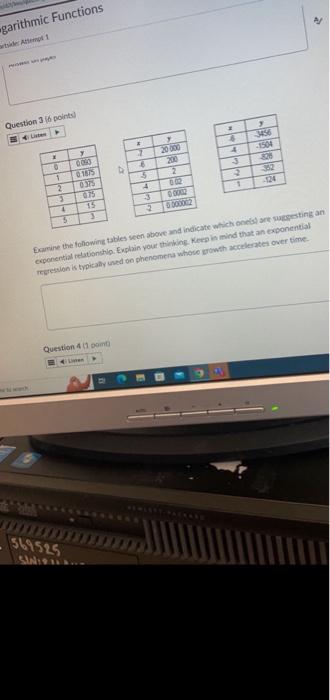 Solved Eamine the folfowing tables ween above and indicate | Chegg.com