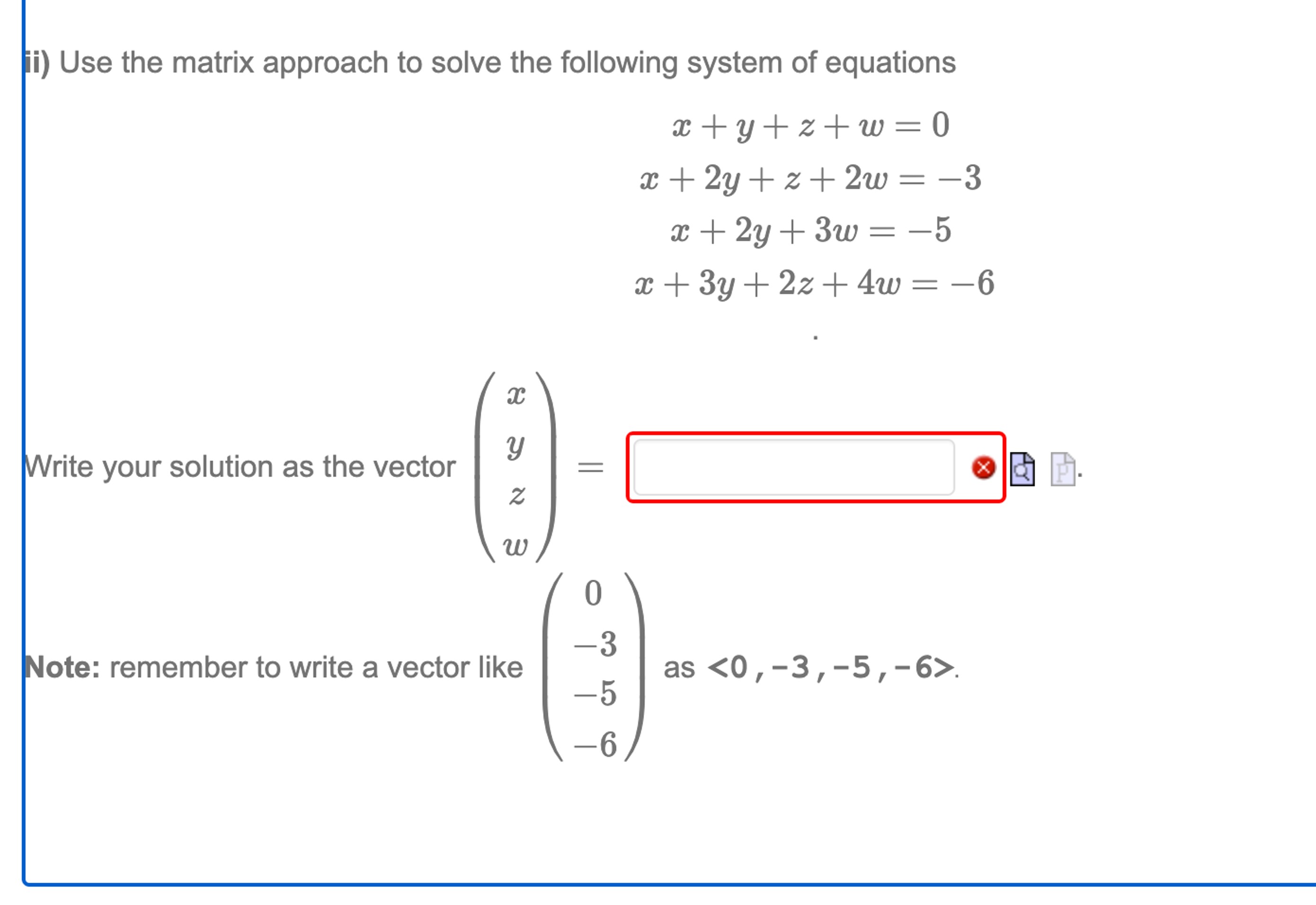 Solved ii) ﻿Use the matrix approach to solve the following | Chegg.com