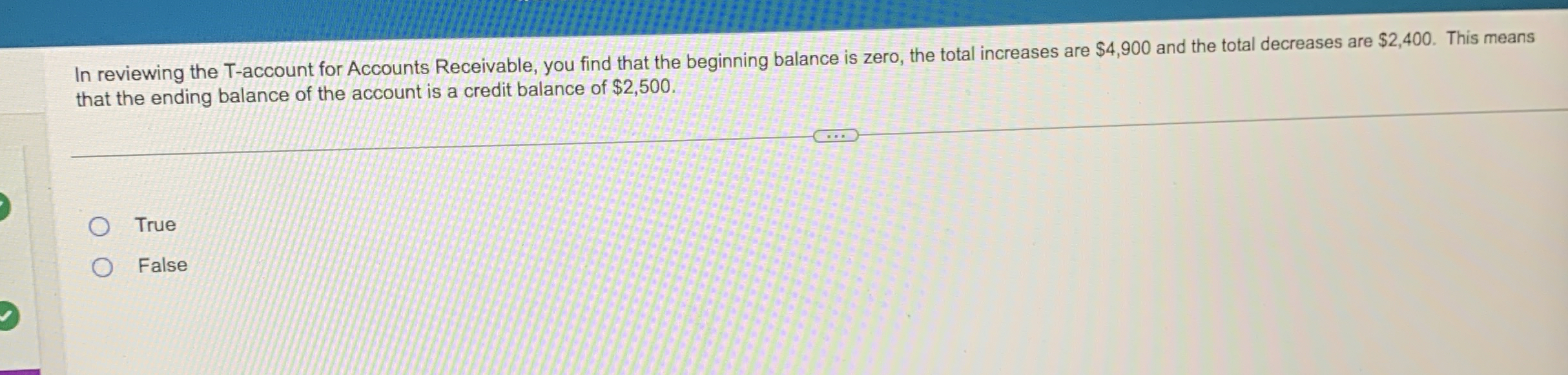 Solved In reviewing the T-account for Accounts Receivable, | Chegg.com