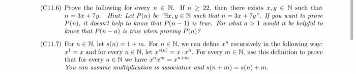 Solved 1.6) Prove the following for every n∈N. If n≥22, then | Chegg.com