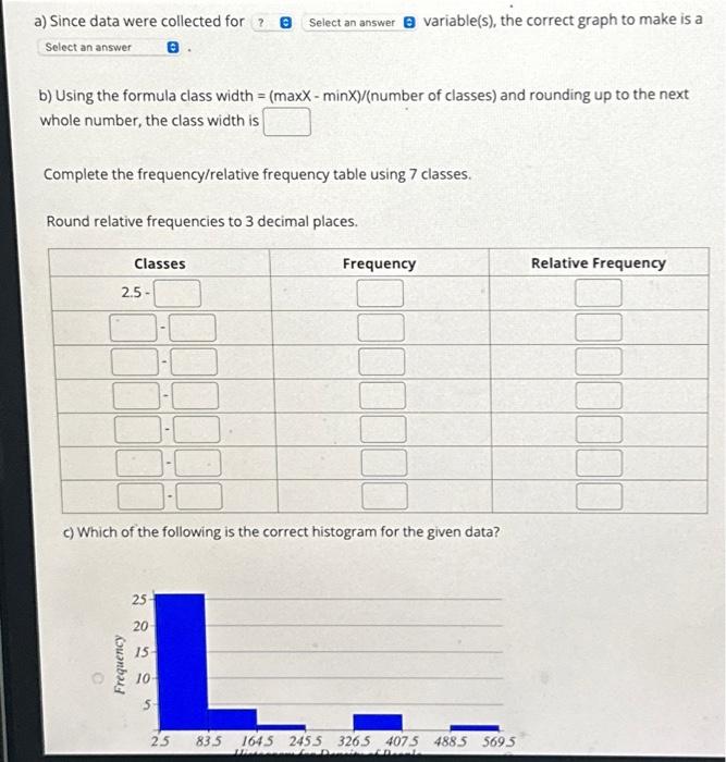 Solved a) Since data were collected for variable(s), the | Chegg.com