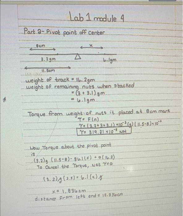 6. Based on your calculated torques from parts 2 and | Chegg.com