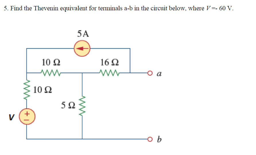Solved Find the Thevenin equivalent for terminals a-b in the | Chegg.com