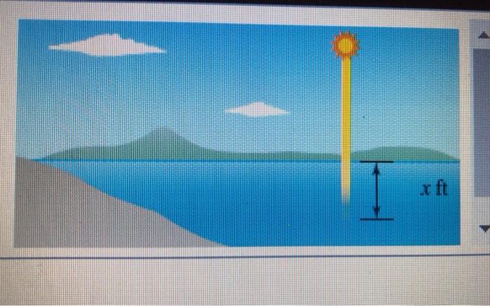 Solved When sunlight passes through lake water, its initial | Chegg.com