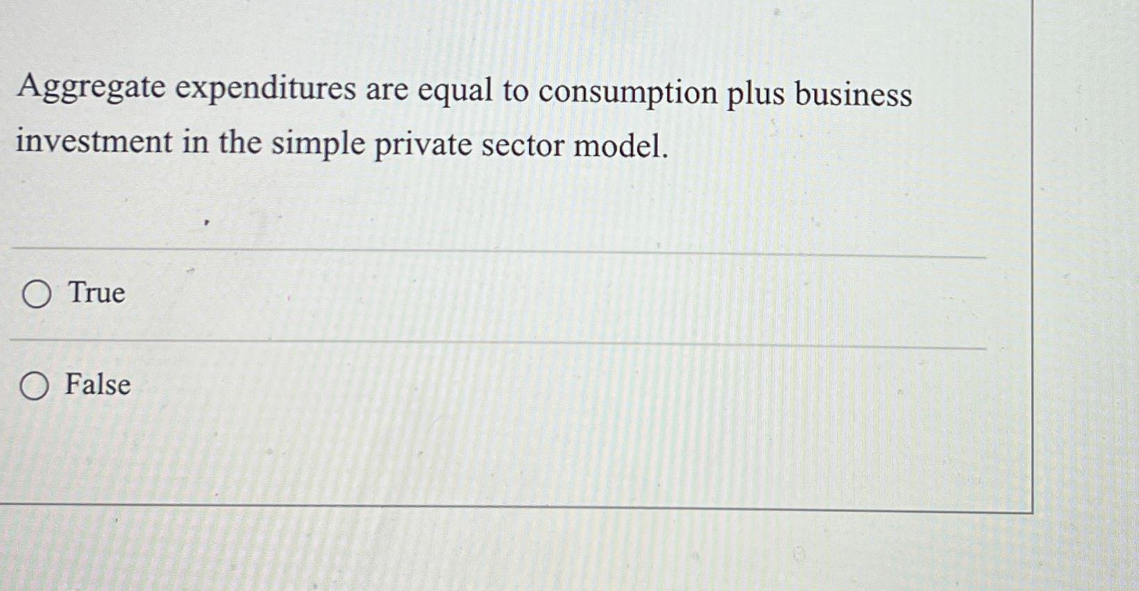 Solved Aggregate expenditures are equal to consumption plus | Chegg.com