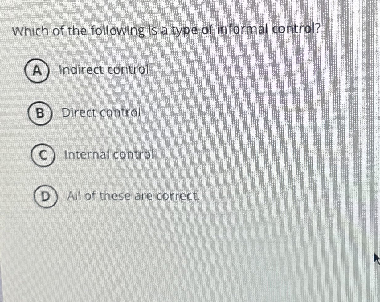 Solved Which of the following is a type of informal | Chegg.com