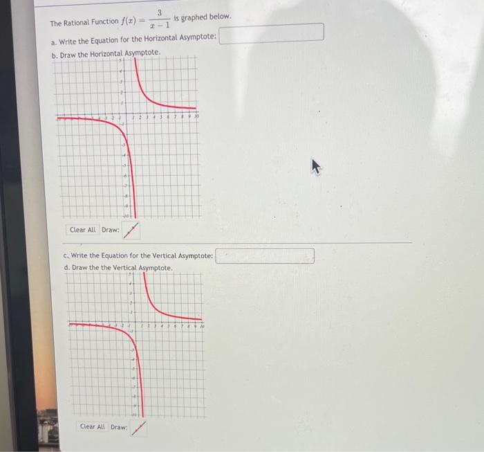 Solved The Rational Function f(x)=x−13 is graphed below. a. | Chegg.com