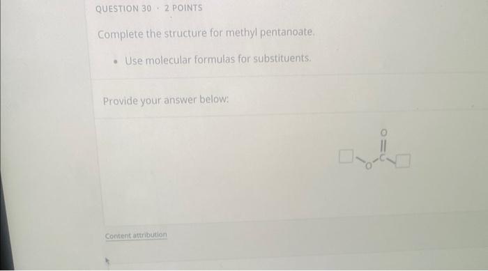 Solved QUESTION 30⋅2 POINTS Complete the structure for | Chegg.com