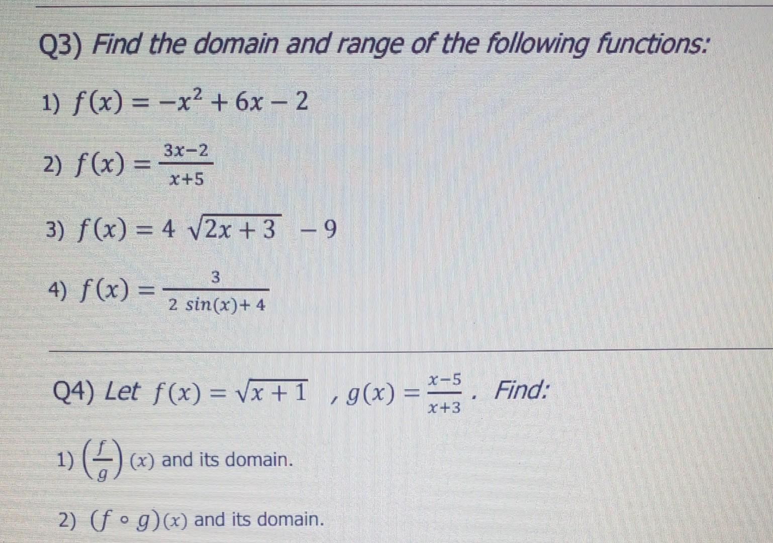 Solved Q1) Determine whether the following functions are odd | Chegg.com