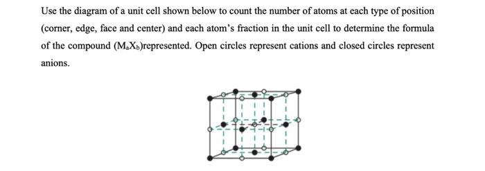 Solved Use the diagram of a unit cell shown below to count | Chegg.com