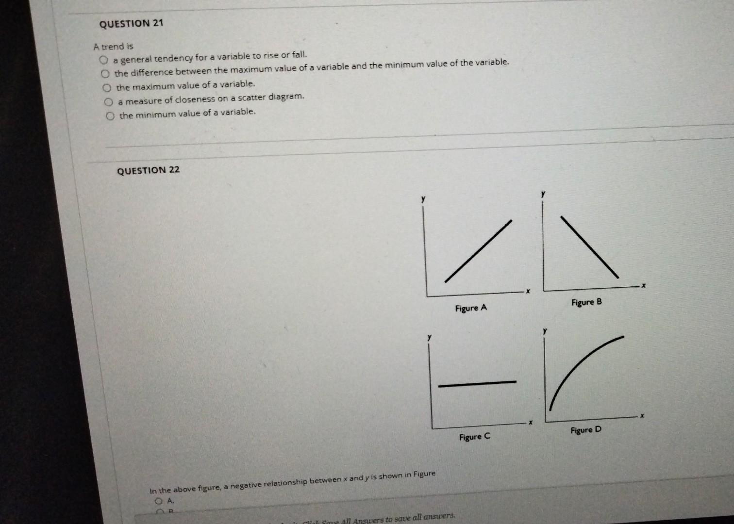 Solved In the above figure, as the y variable increases, the | Chegg.com