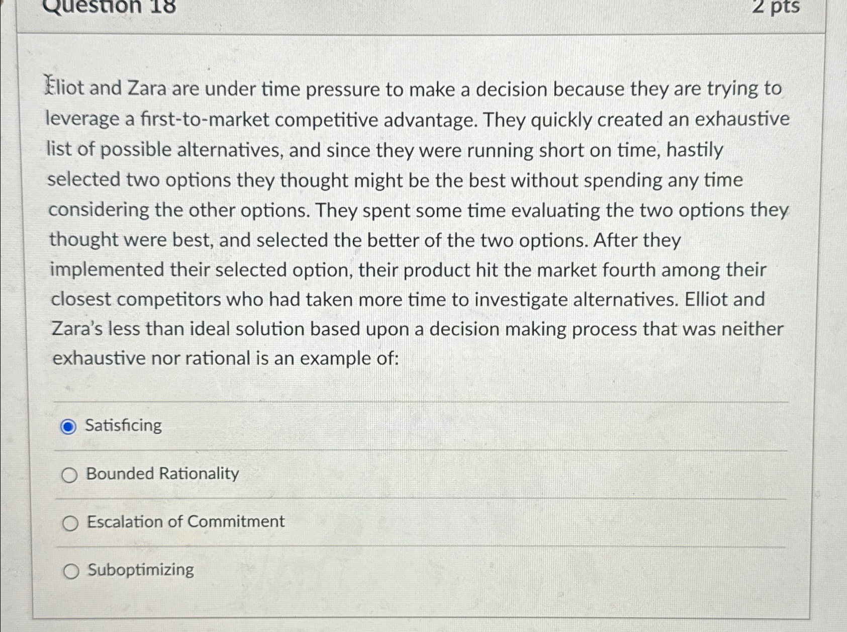 Solved Fliot and Zara are under time pressure to make a | Chegg.com