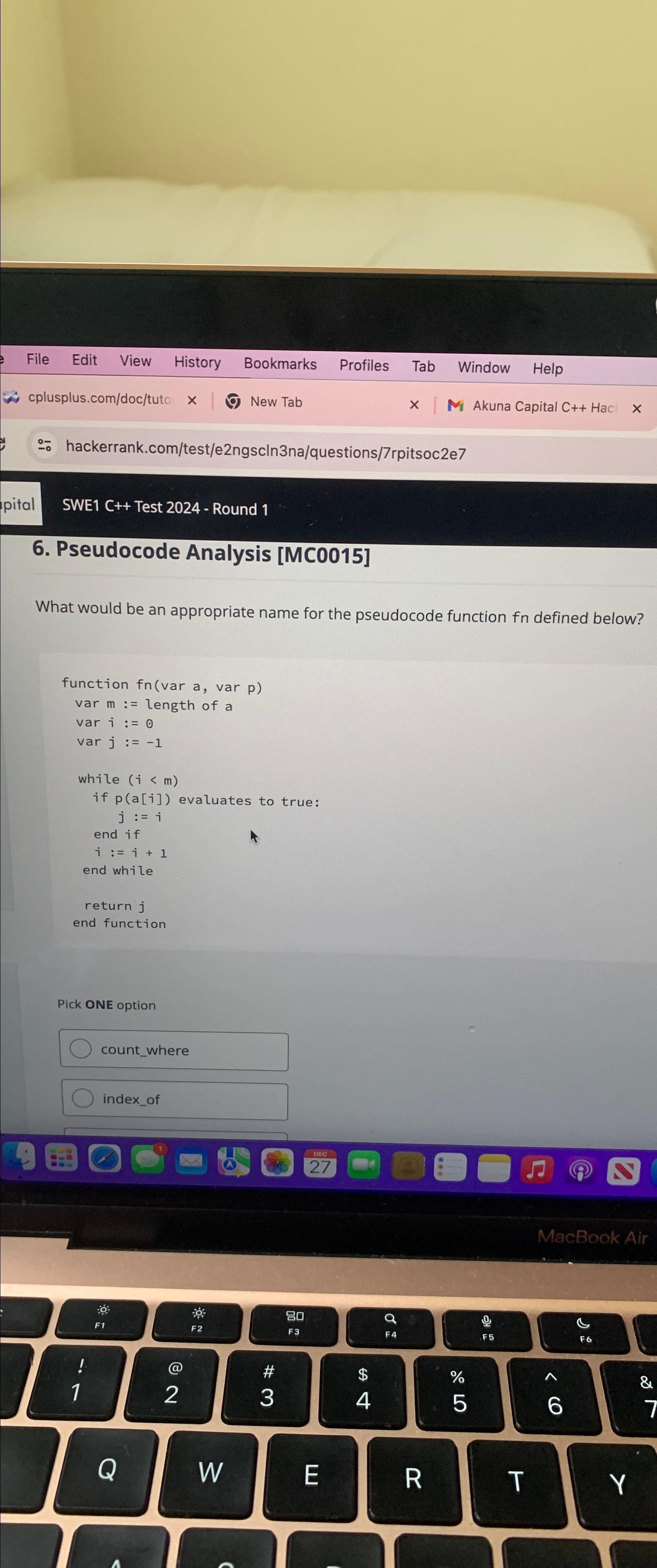 Solved Pseudocode Analysis [MC0015]What would be an | Chegg.com
