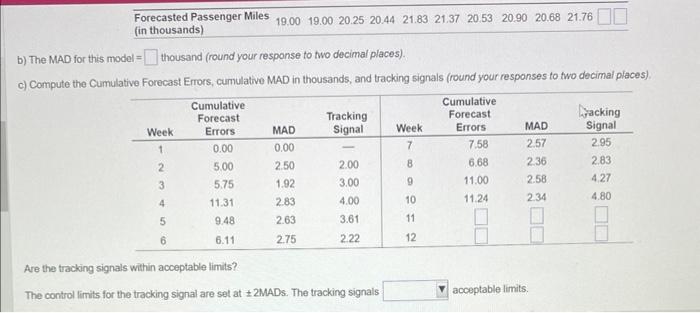 Solved a) Assuming an initial forecast for week 1 of 19,000 | Chegg.com
