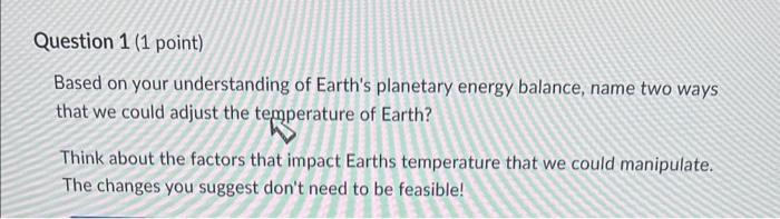 Solved Based on your understanding of Earth's planetary | Chegg.com