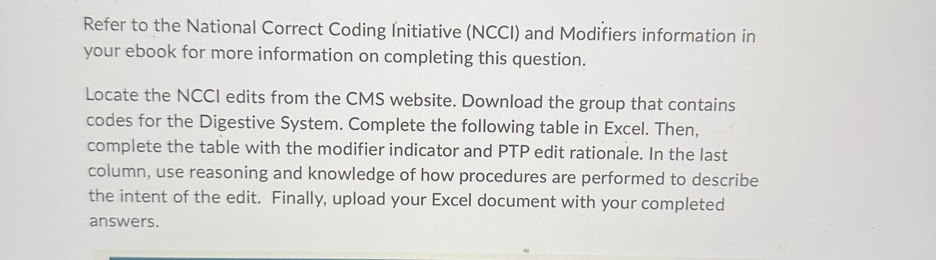 Solved Refer to the National Correct Coding Initiative | Chegg.com