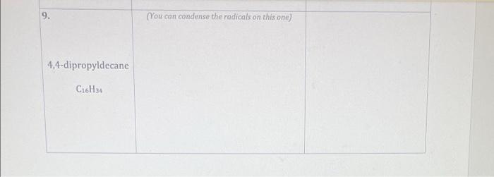Solved Name & Molecular Formula 6. 7. 8. Complete Structural | Chegg.com