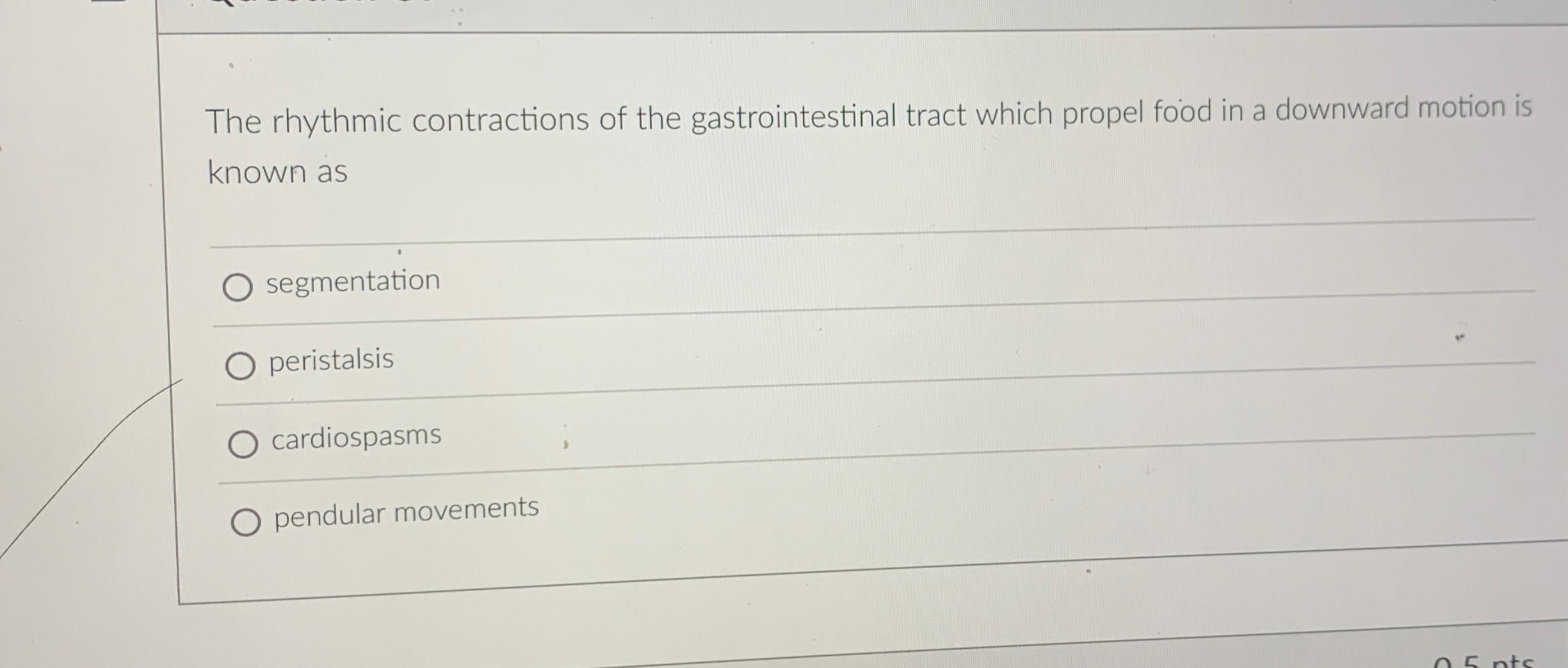 Solved The rhythmic contractions of the gastrointestinal | Chegg.com
