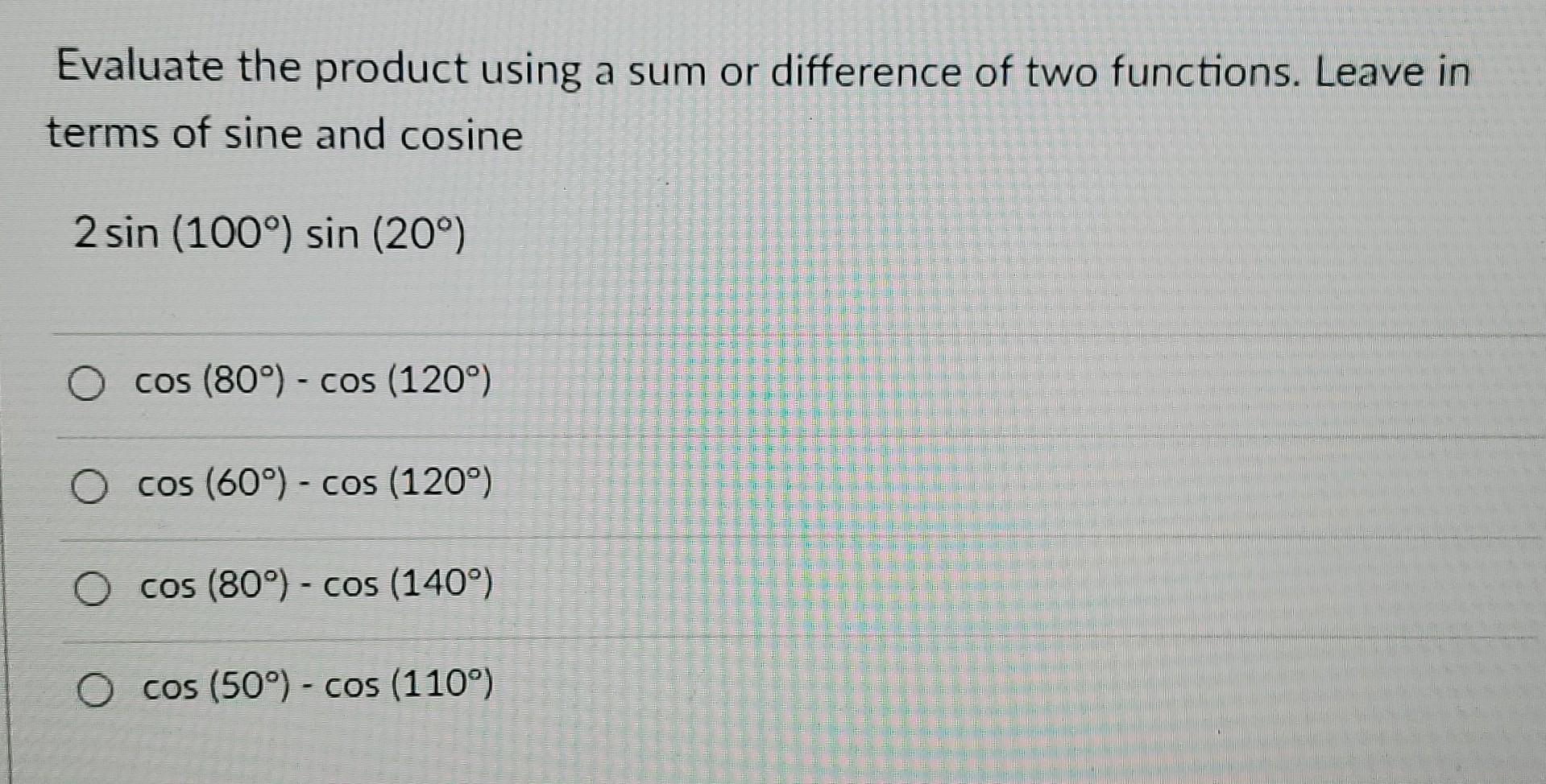 Solved Evaluate the product using a sum or difference of two | Chegg.com