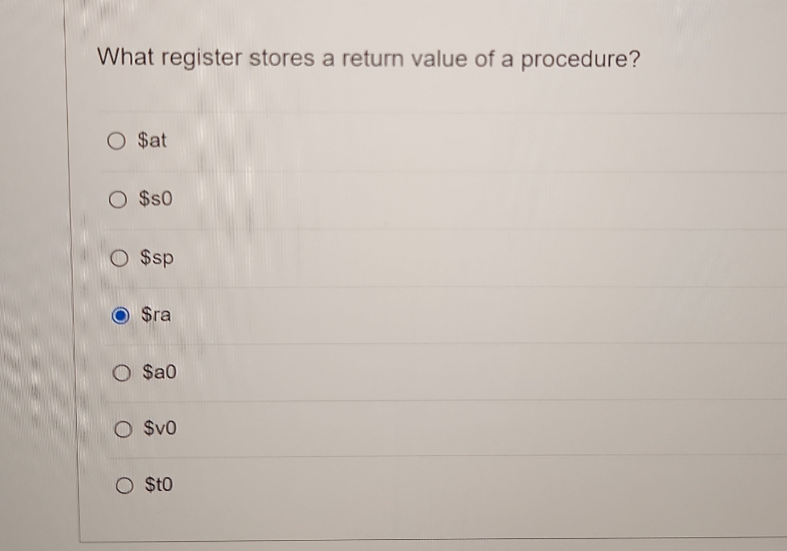 Solved What register stores a return value of a | Chegg.com
