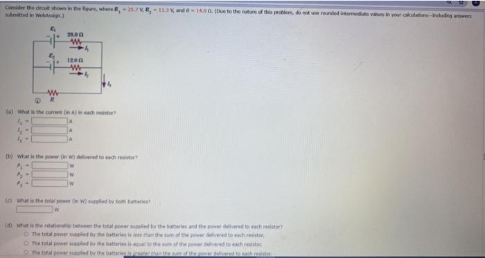 Solved Comider the circuit shown in the figure, where -7.8- | Chegg.com