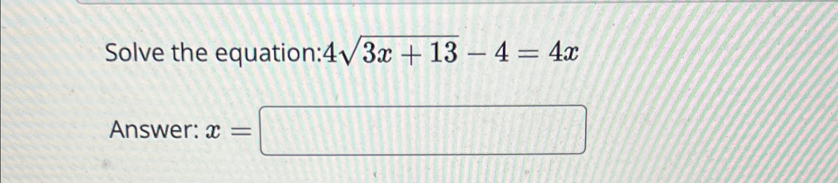 Solved Quadratics and solving with radicals. Solve the | Chegg.com
